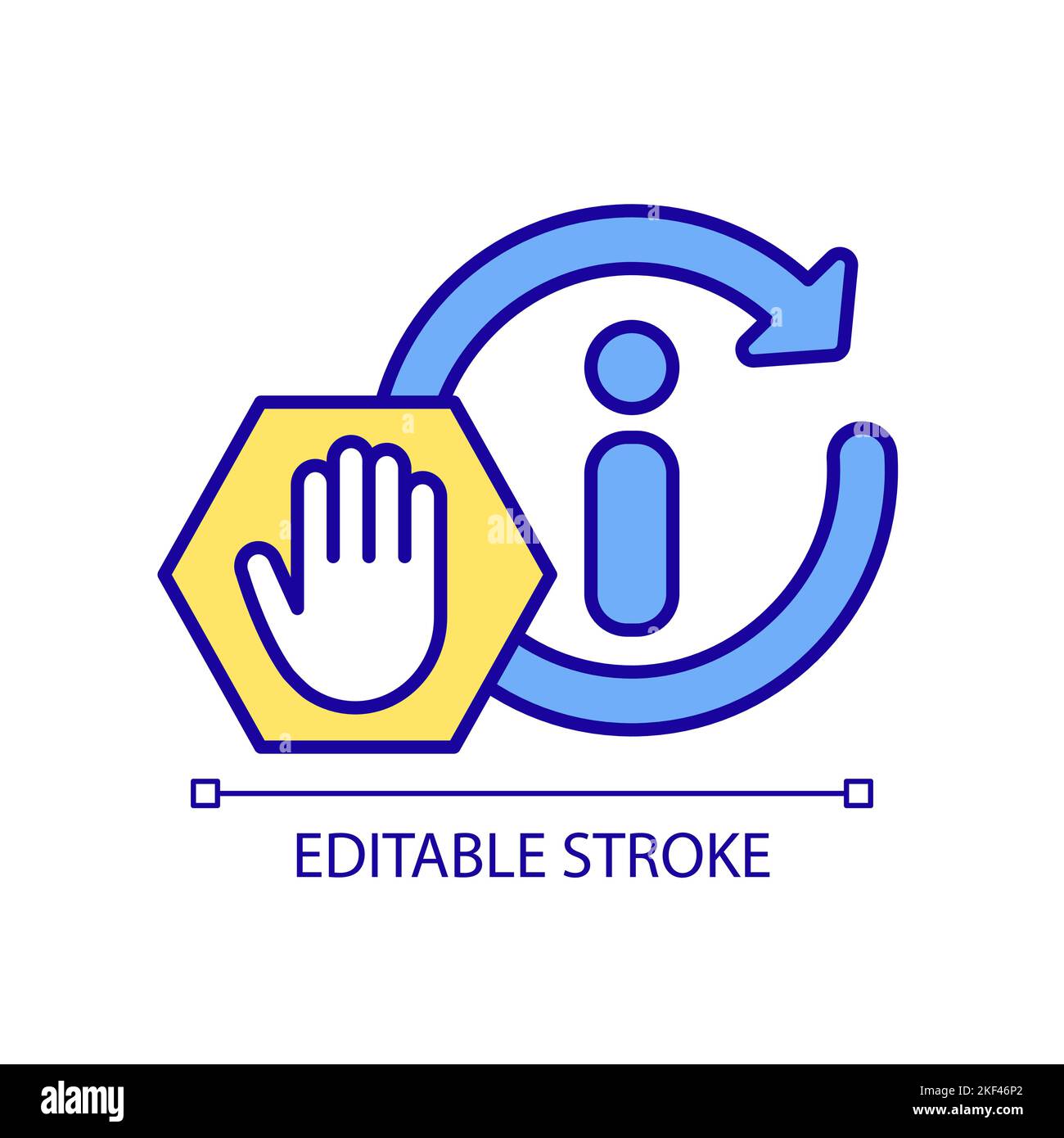 Stop over consuming information RGB color icon Stock Vector Image & Art ...