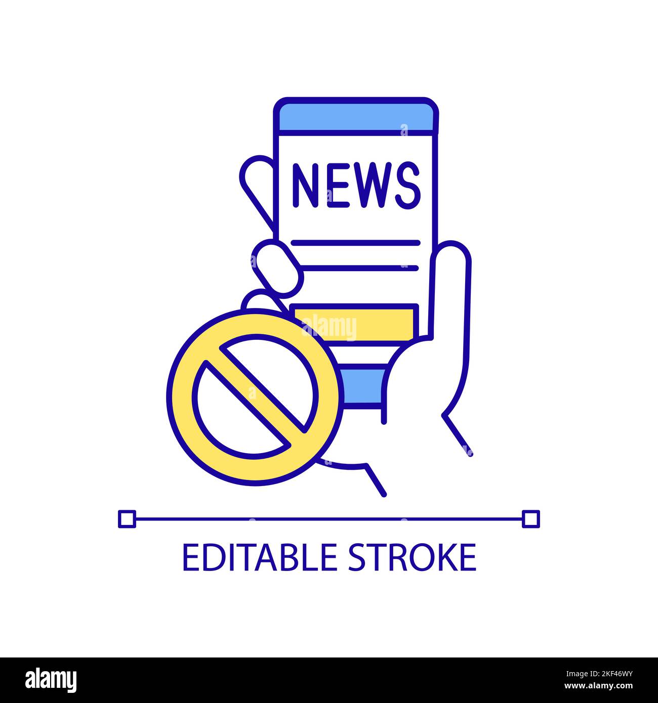 Stop reading news online RGB color icon Stock Vector Image & Art - Alamy