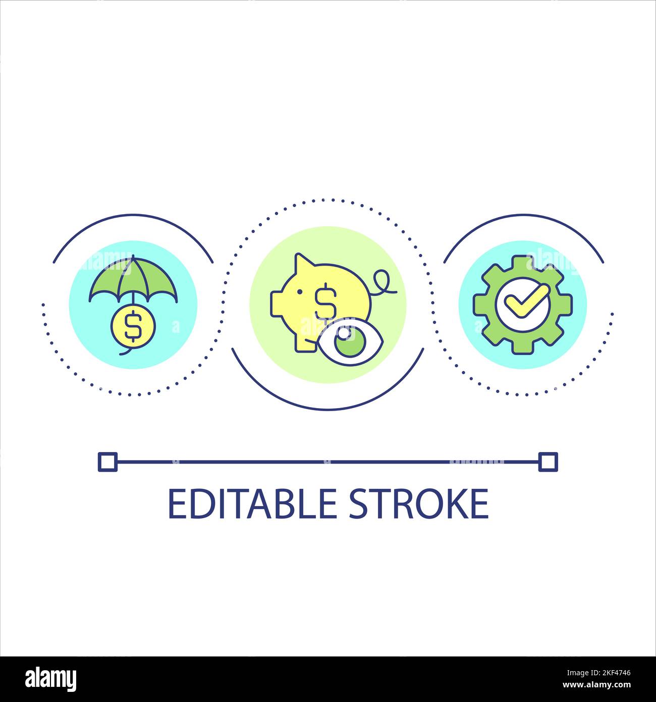Optimize financial system loop concept icon Stock Vector Image & Art ...