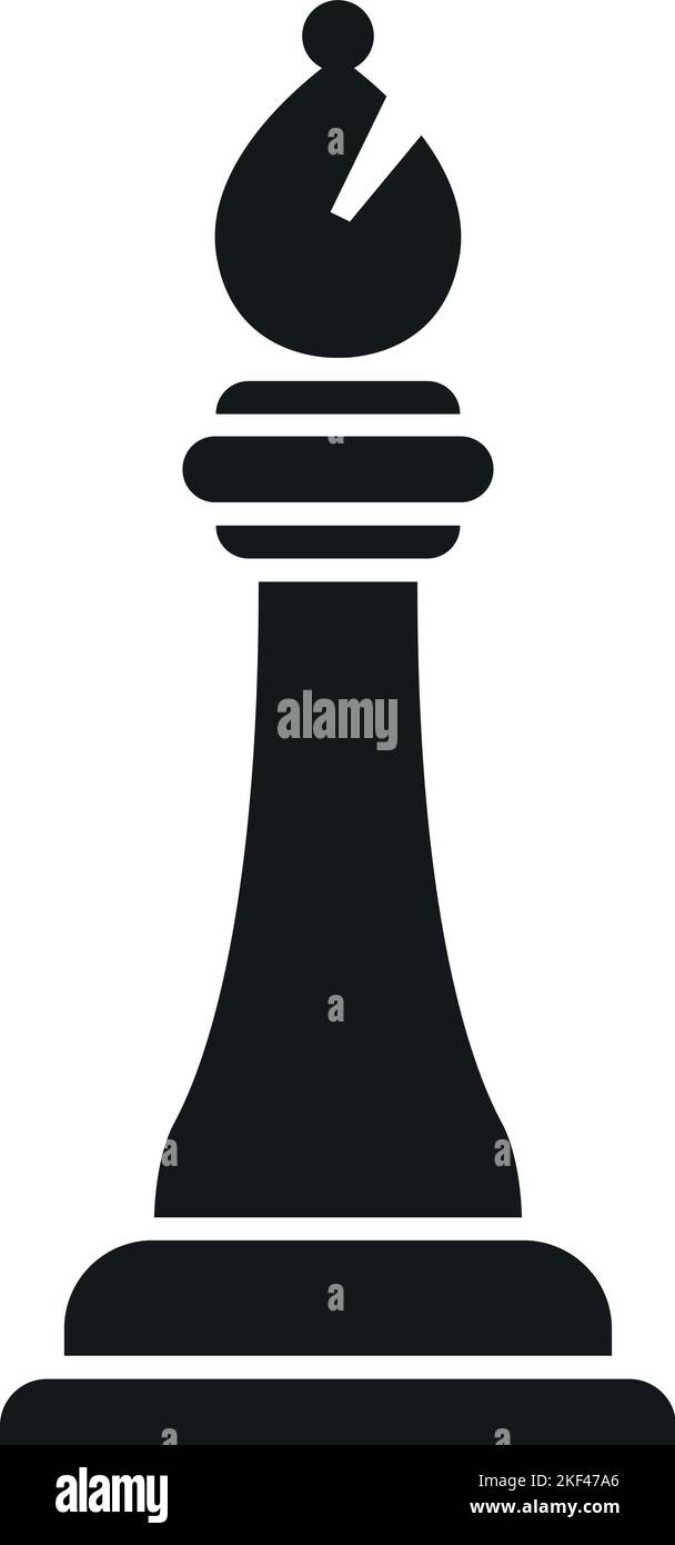 Bishop figure black icon. Chess piece symbol Stock Vector Image & Art ...