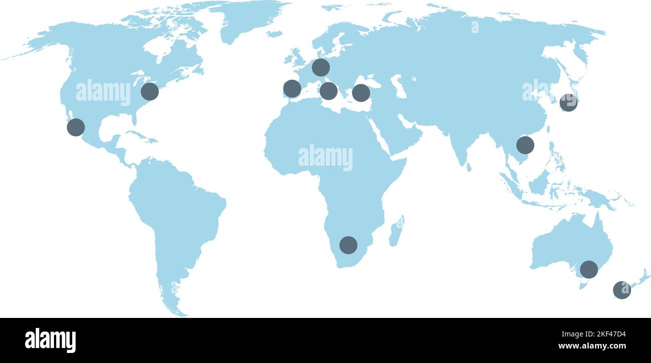 World map with location point. Global infographic element Stock Vector ...