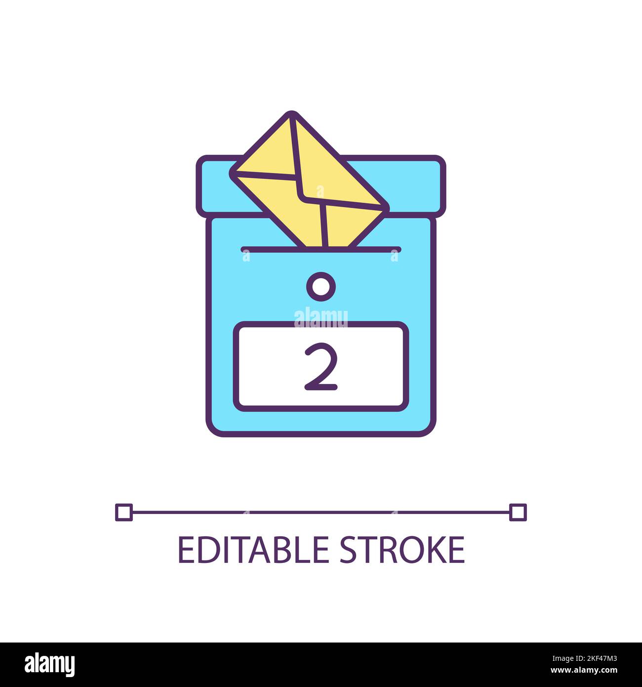 Letter box RGB color icon Stock Vector Image & Art - Alamy