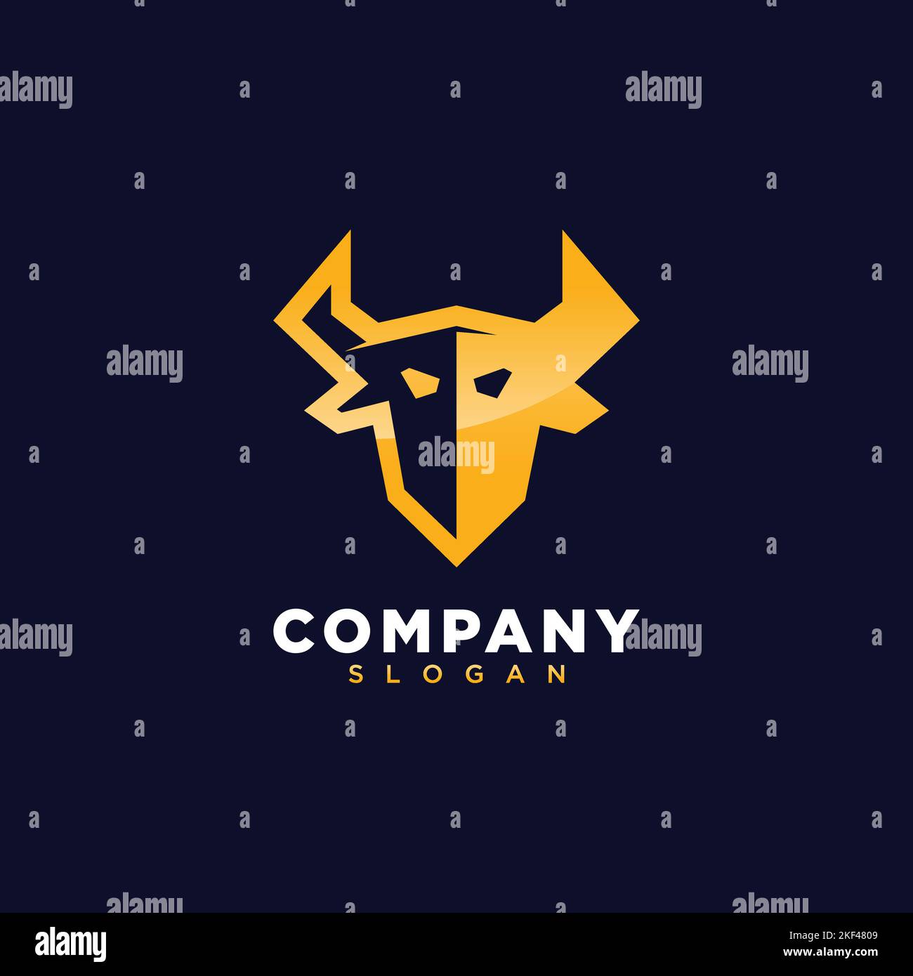 Gold Cow Logo Graphic Design