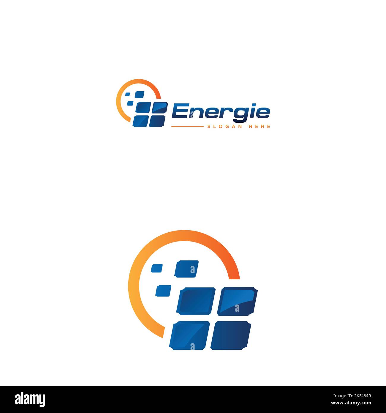 Solar power energy logo with abstract pannel. Vector illustration EPS.8 ...