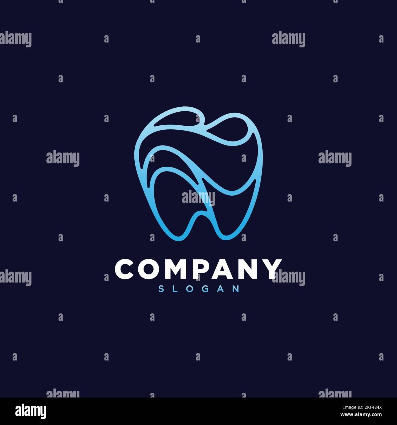 Modern tech dental logo vector. Minimalist line art teeth logo design ...