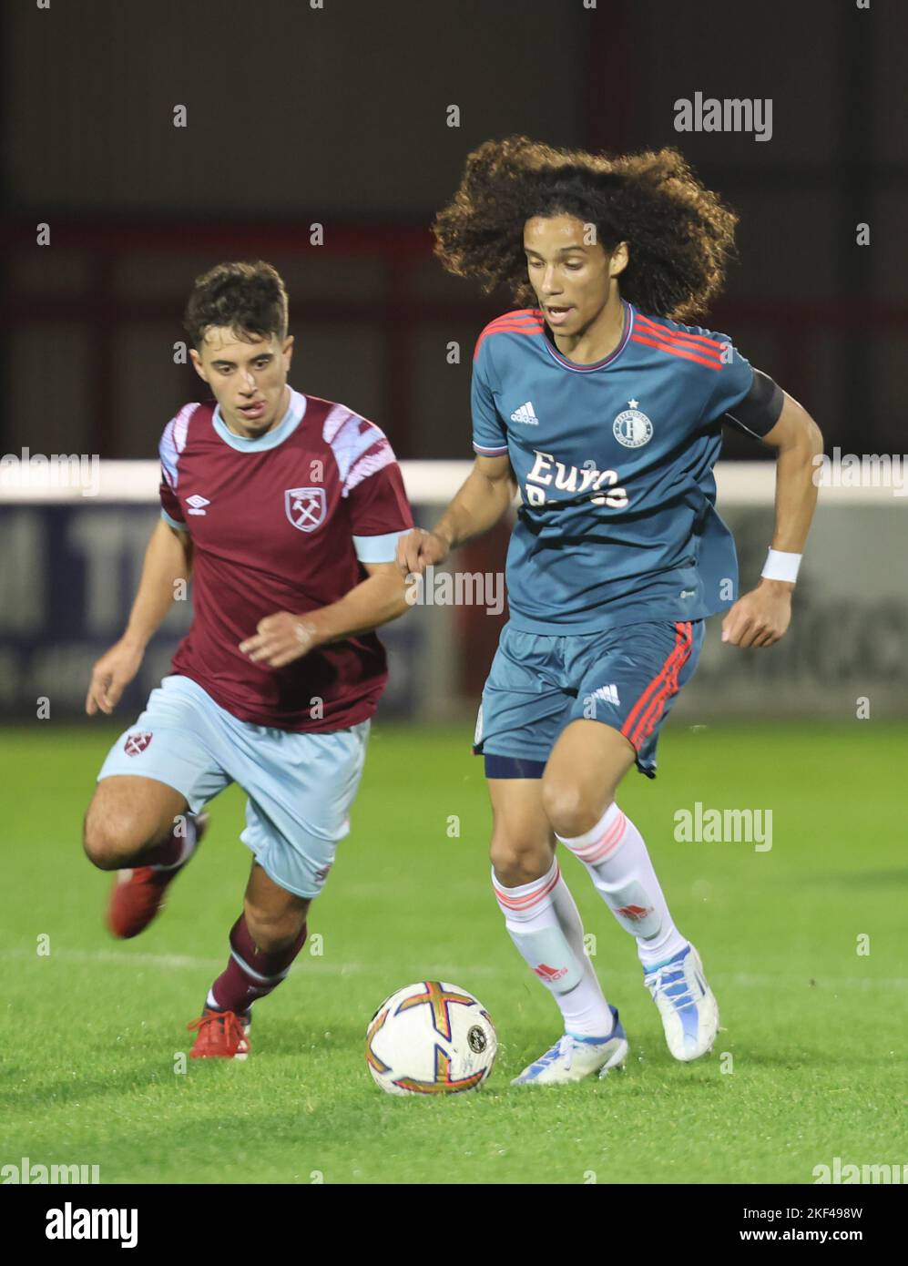 DAGENHAM ENGLAND - NOVEMBER 15 :L-R Gjival Zechiel of Feyenoord and ...