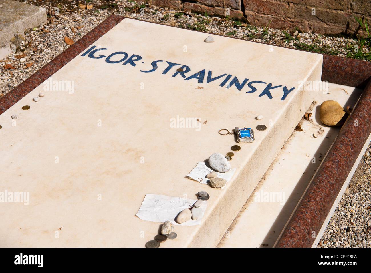 Grab von Igor Stravinsky, 1882-1971, Komponist und Dirigent ...