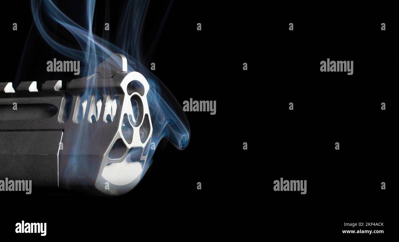 Semi automatic pistol smoke hi-res stock photography and images - Alamy