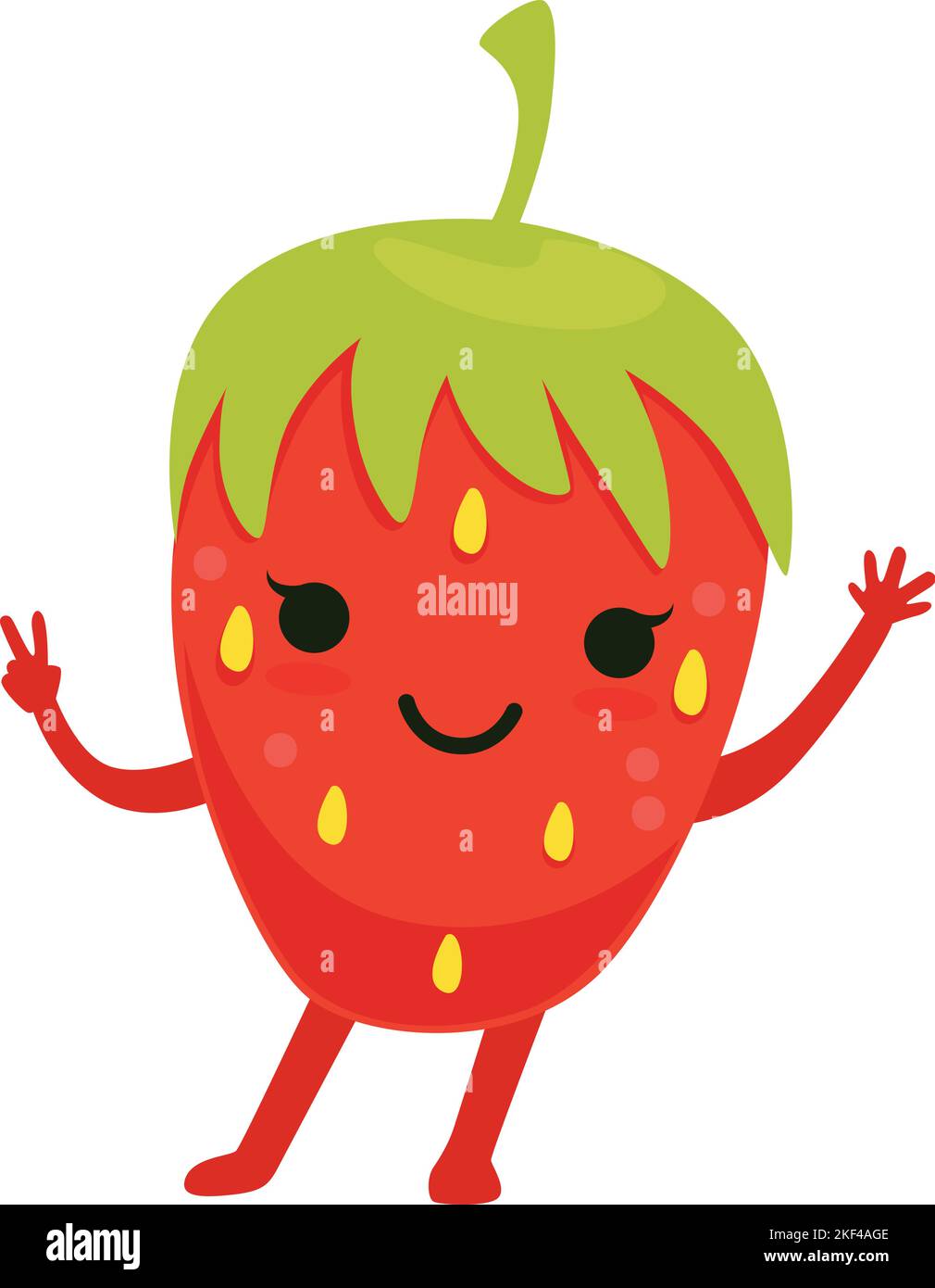 Strawberry smiling face illustration Cut Out Stock Images & Pictures ...