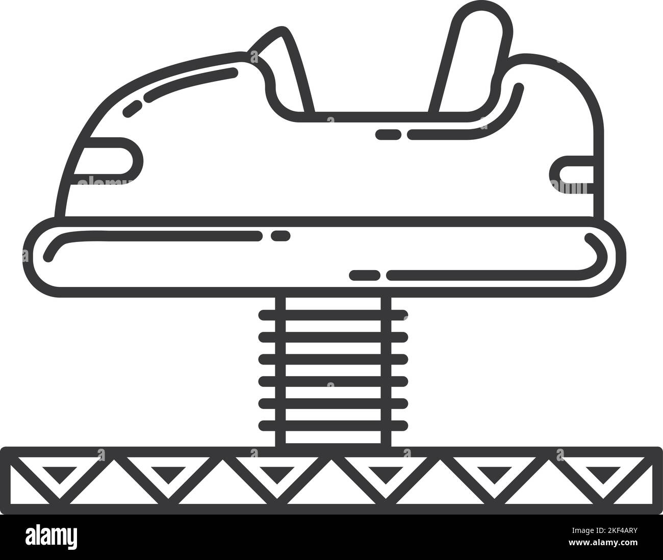 Car kid ride line icon. Fair attraction Stock Vector Image & Art - Alamy