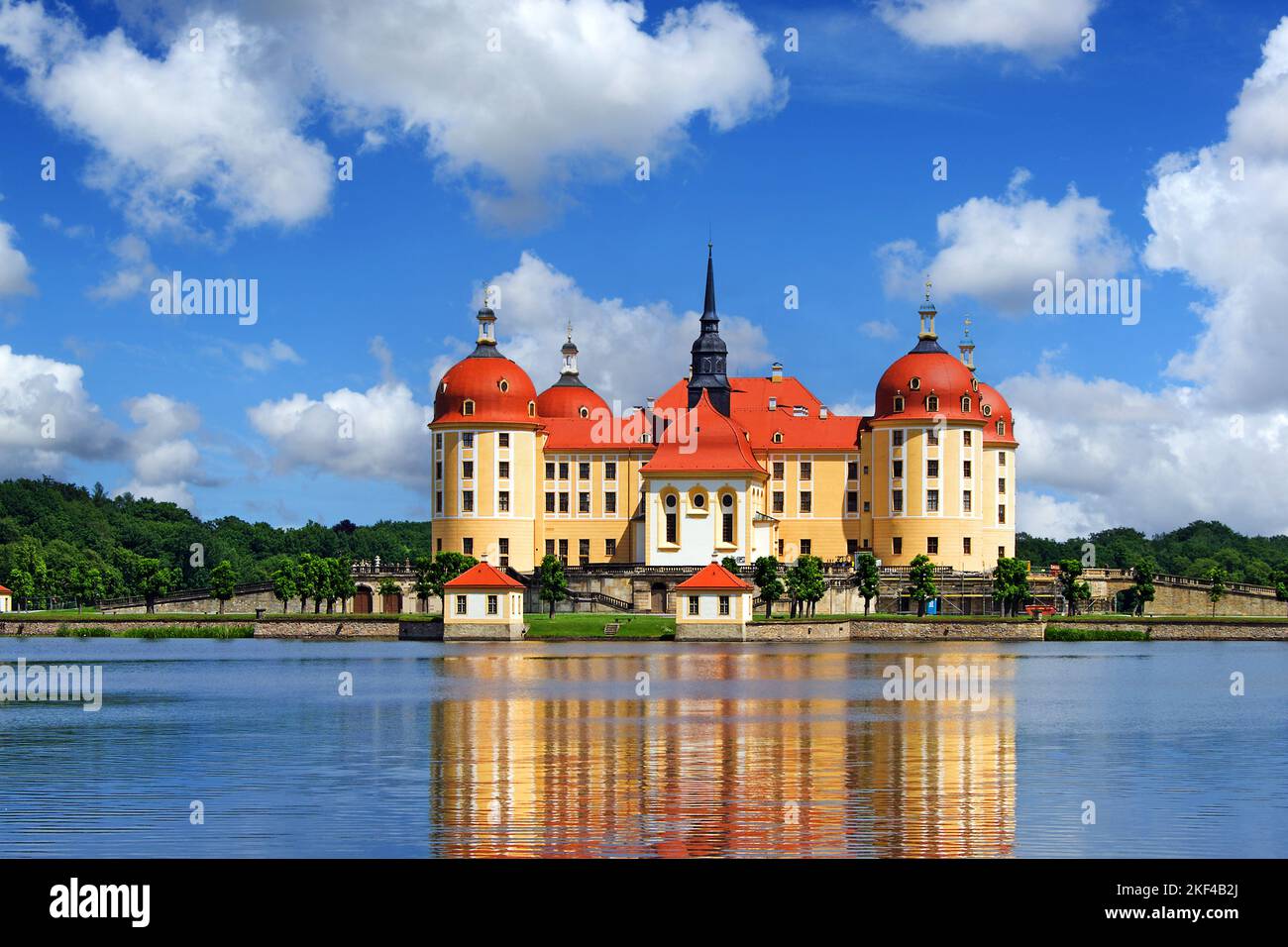 Schloss Moritzburg, Barockschloss, Moritzburg, Sachsen Stock Photo - Alamy