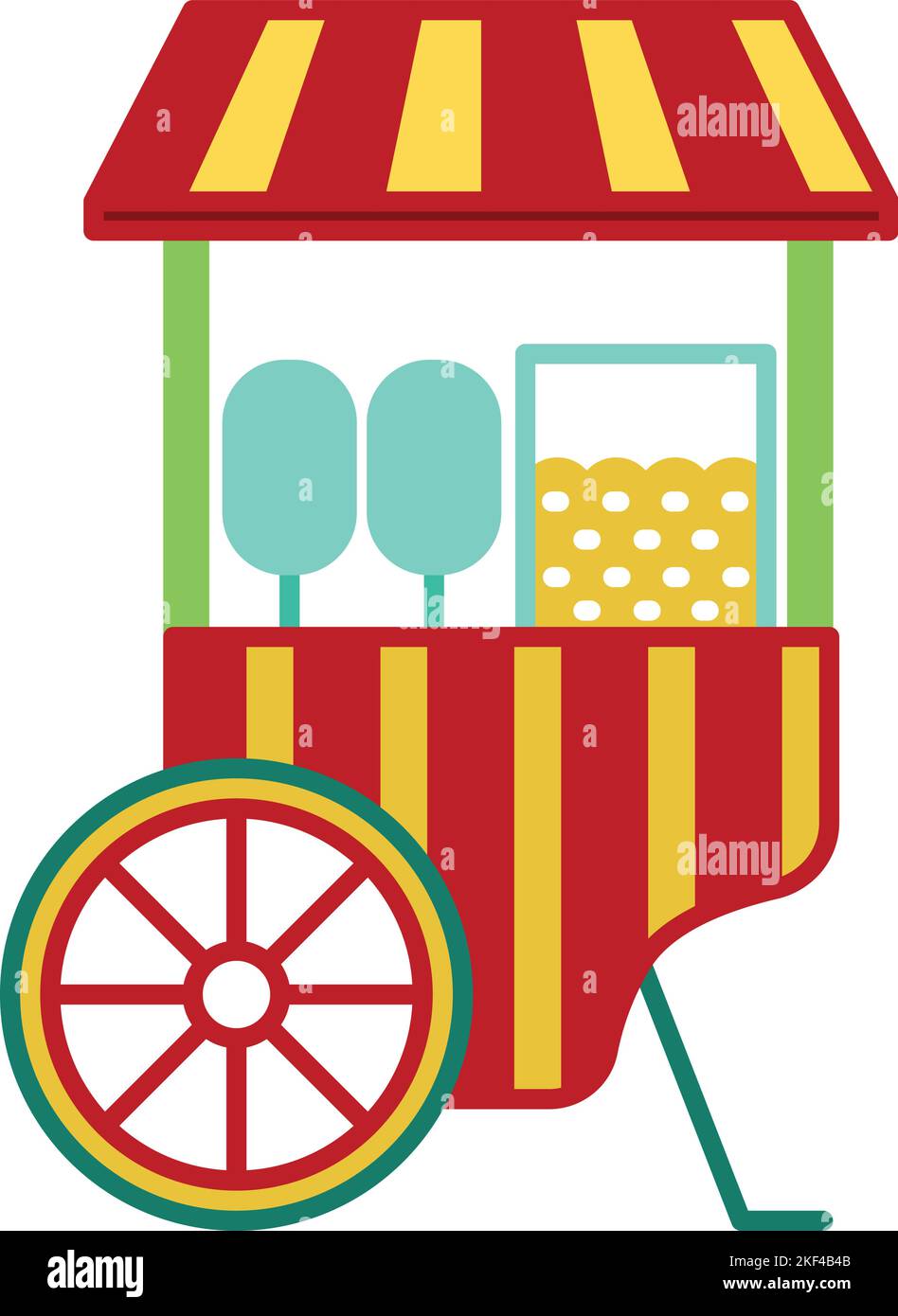 Street food cart icon. Popcorn stand symbol Stock Vector Image & Art ...
