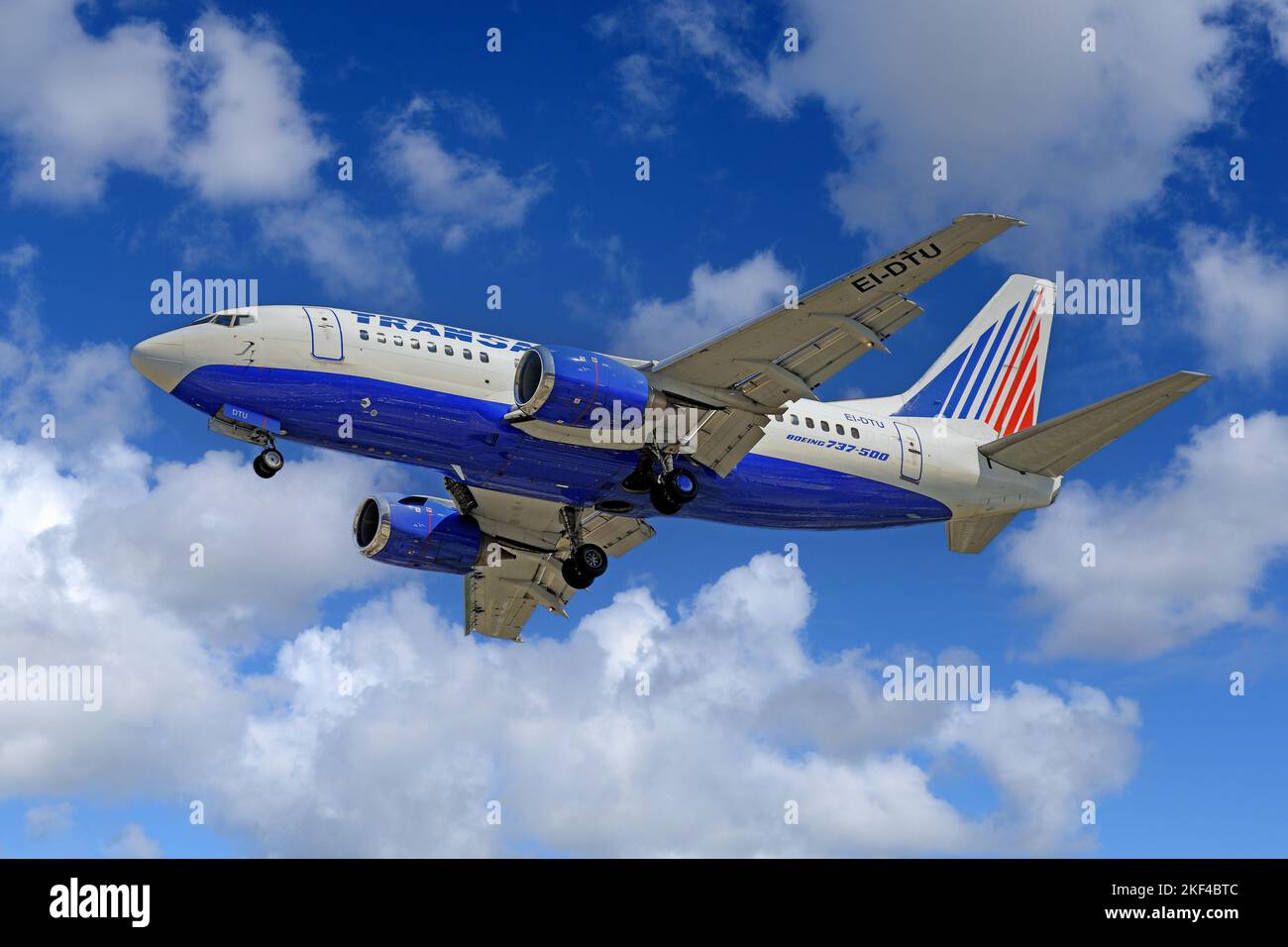 Boeing 737-500 der Transair Stock Photo - Alamy