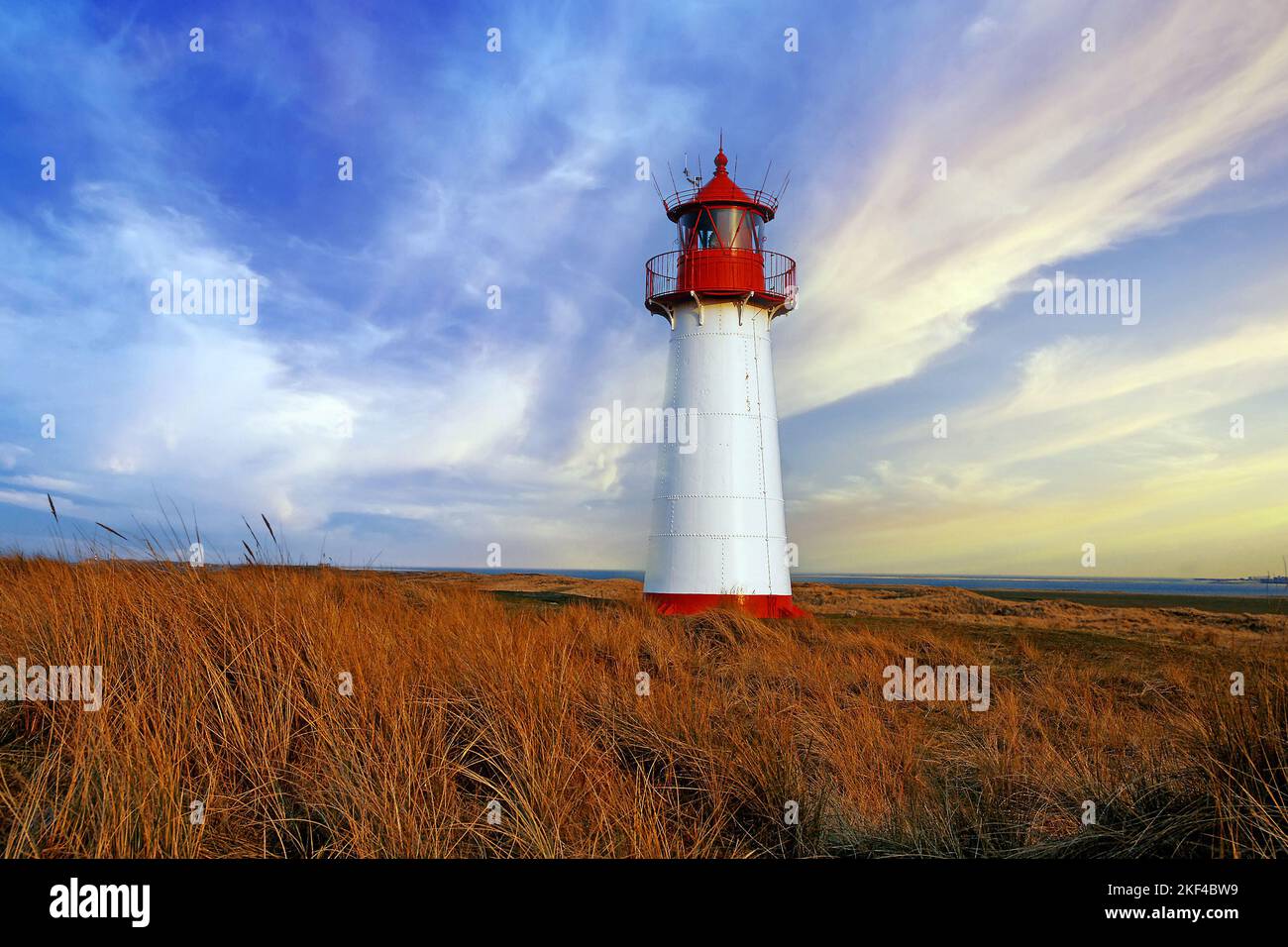 Leuchtturm von List, Westellenbogen, Insel Sylt, Schleswig Holstein ...