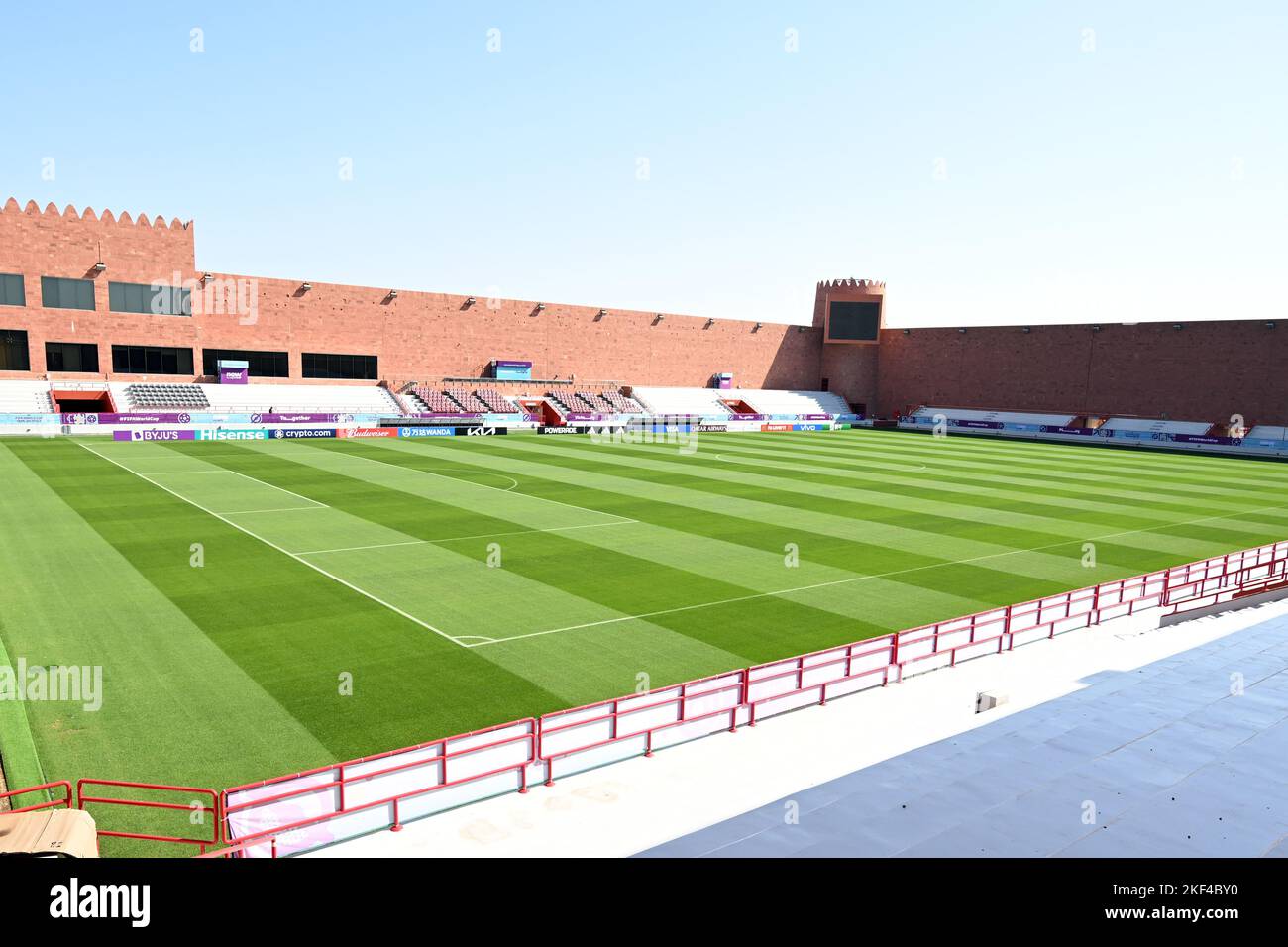 Shamal, Qatar. 16th Nov, 2022. A view of the pitch from Al Shamal ...