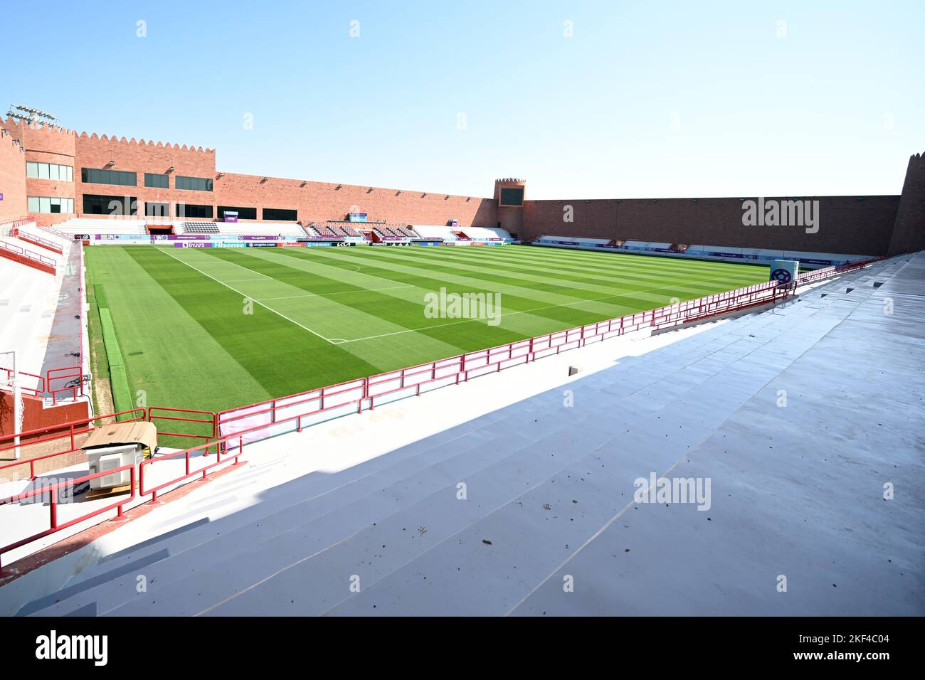 Shamal, Qatar. 16th Nov, 2022. A view of the pitch from Al Shamal ...
