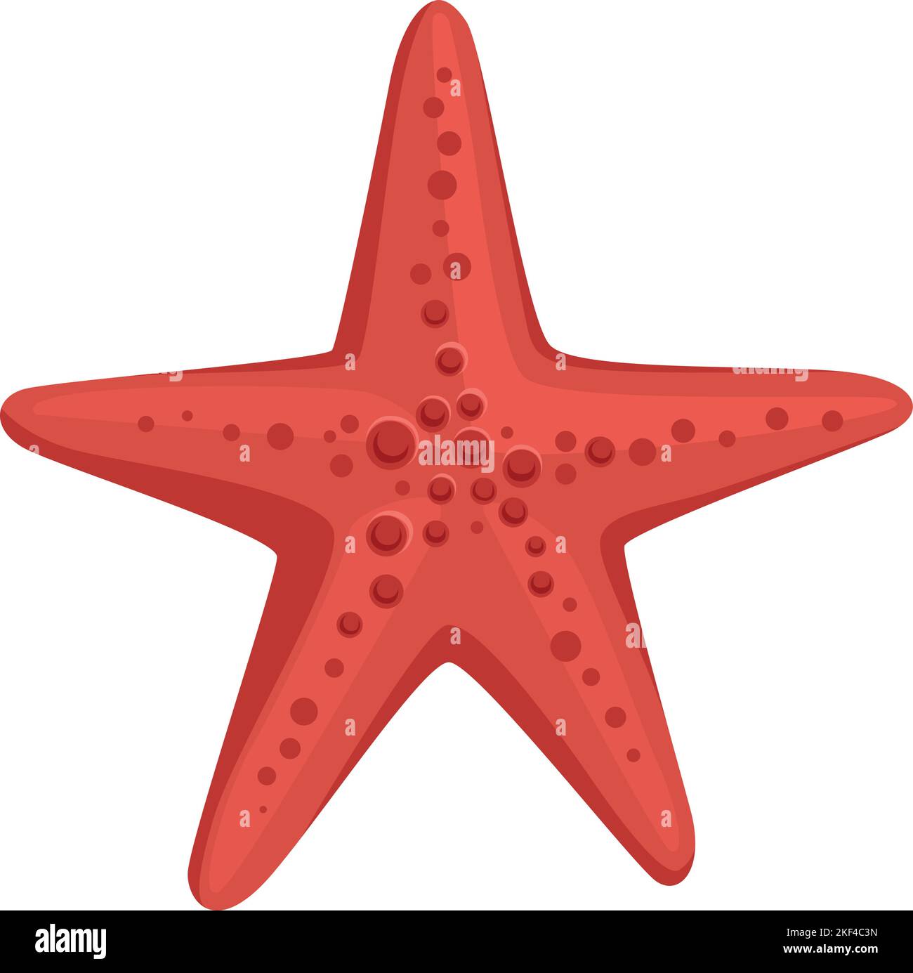 Starfish icon. Cartoon red animal. Underwater fauna Stock Vector Image ...