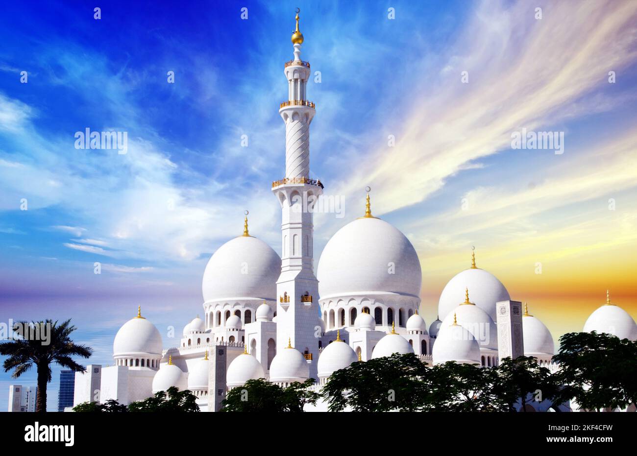 Abu Dhabi - Grosse Moschee, Sheihk-Zayid-Moschee, Sheihk Zayed Stock ...