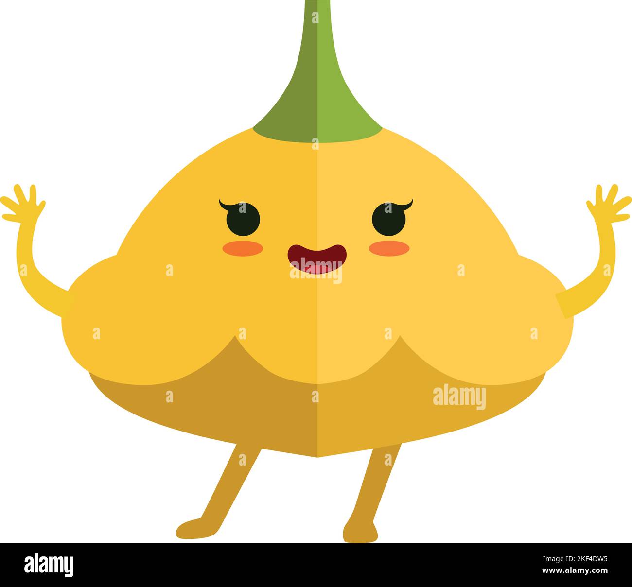 Cartoon squash character. Happy smiling vegetable mascot Stock Vector ...