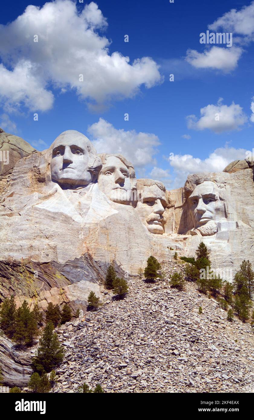Mt Rushmore South Dakota sculpture of our US Presidents of Roosevelt ...
