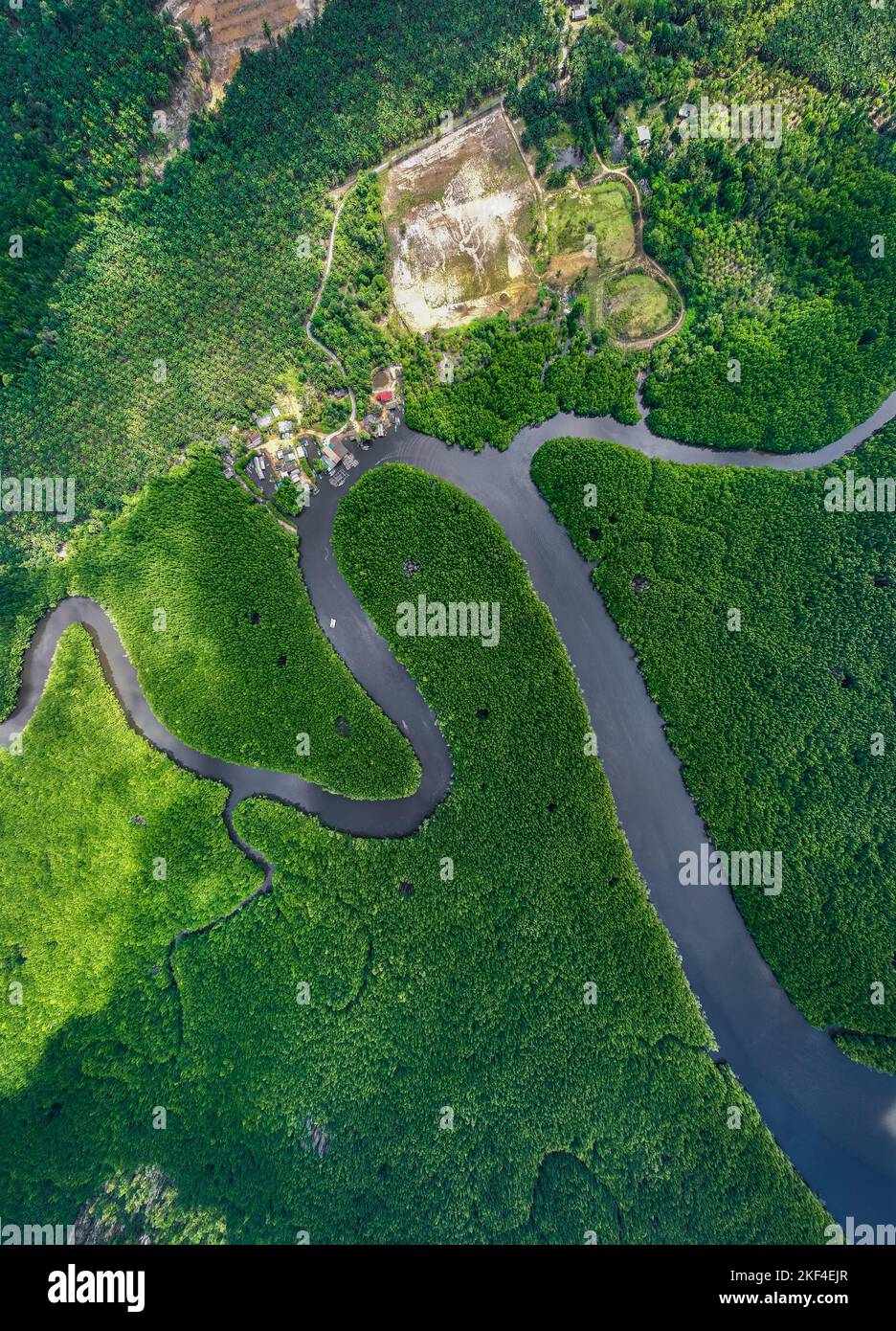 Heart shape island in Khao Chom Pa Sea Mangrove view point, in Trang ...