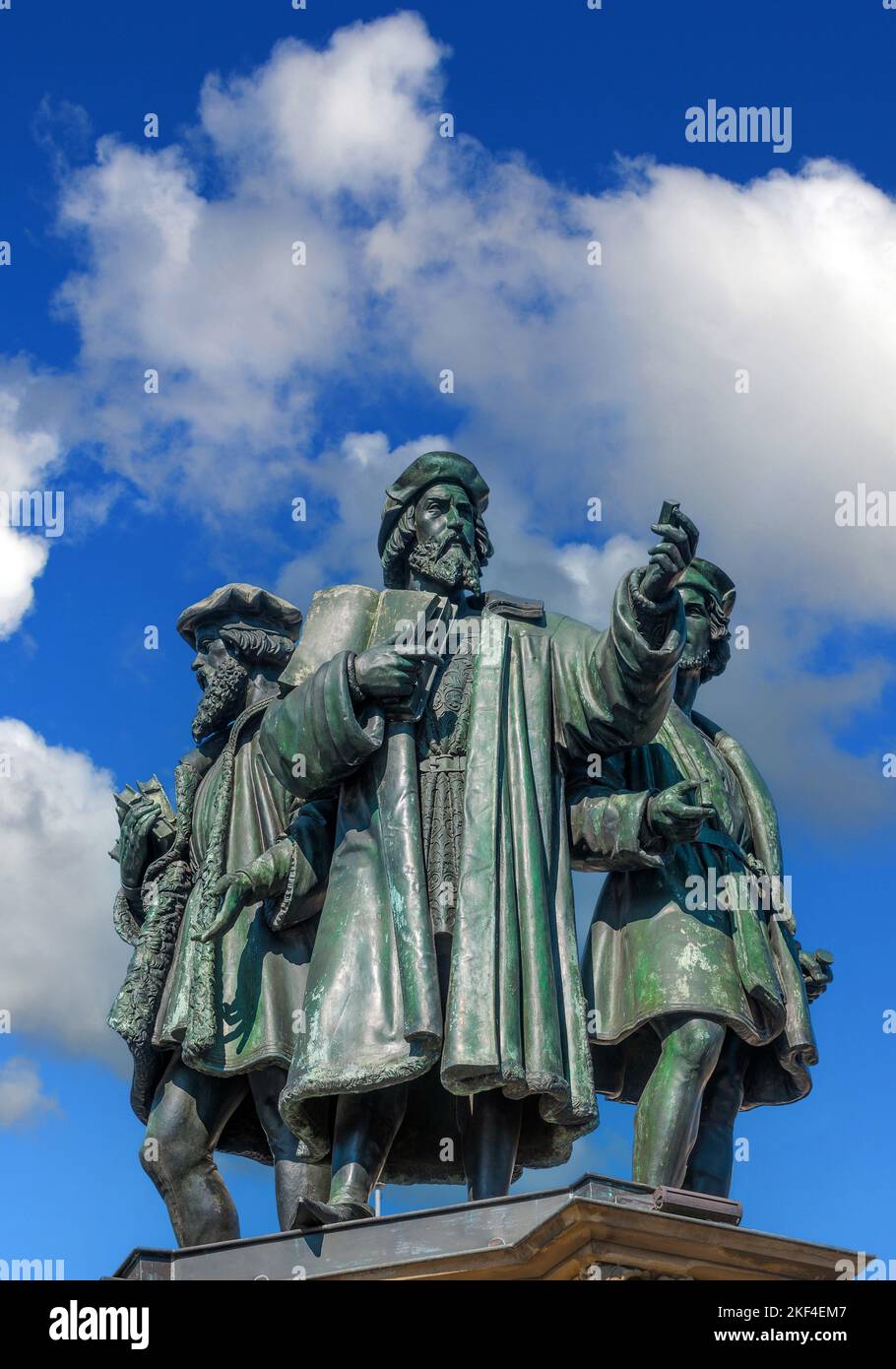 Frankfurt am Main, Hessen, Deutschland, Johannes Gutenberg-Denkmal auf ...