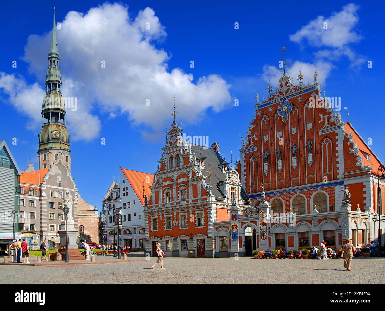 HIstorische Altstadt von Riga, Lettland, Mentzendorfhaus, Petrikirche ...