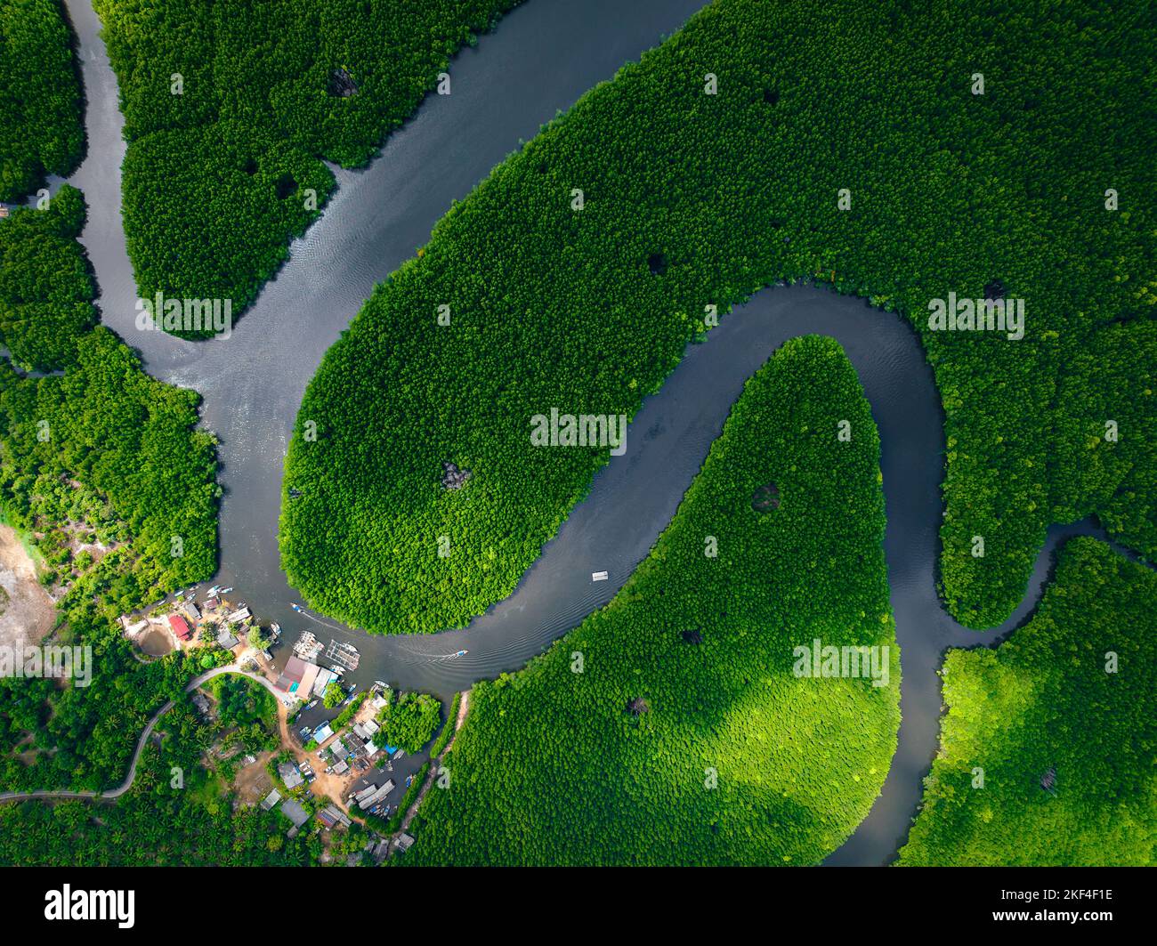 Heart shape island in Khao Chom Pa Sea Mangrove view point, in Trang ...