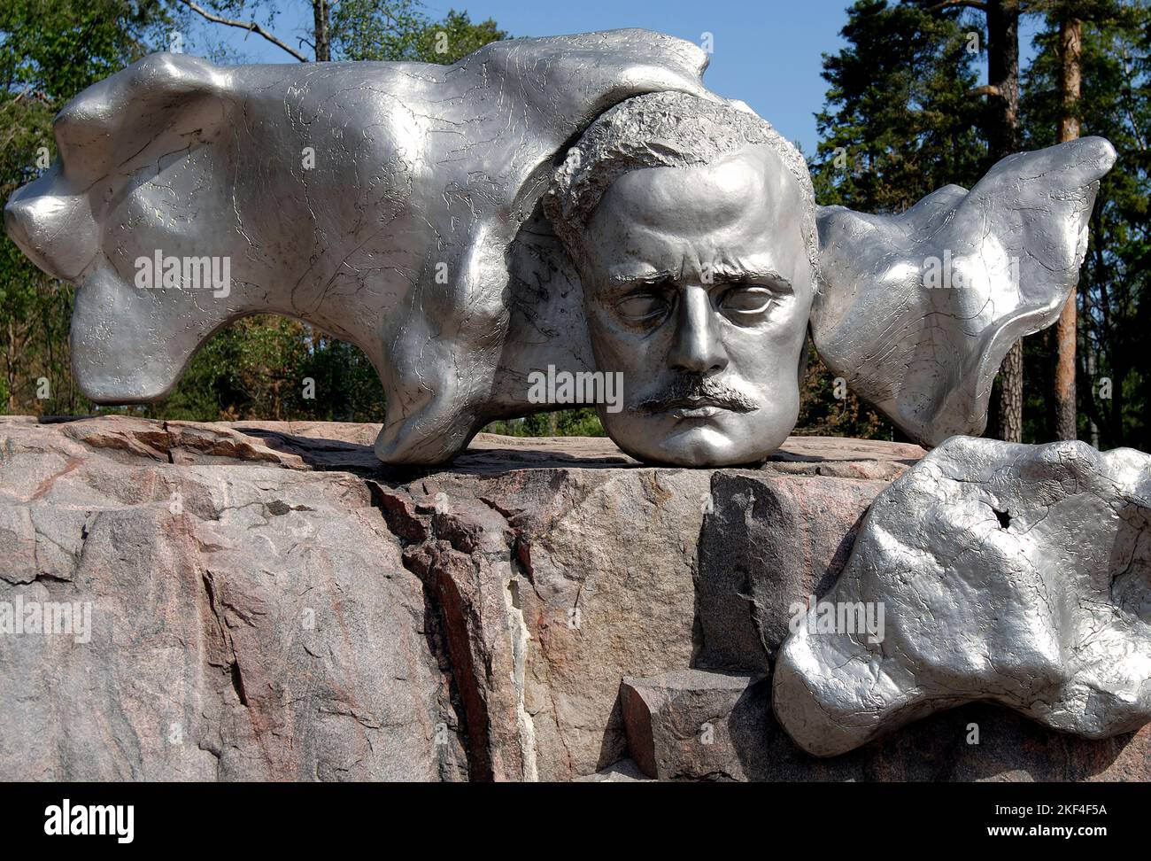 Abstraktes Sibelius Monument in Helsinki, Finnland, Denkmal, Jean ...