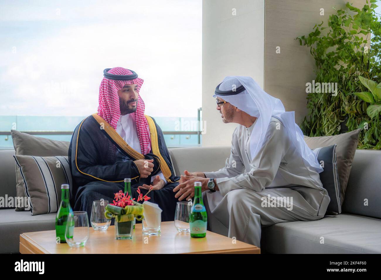 Bali, Indonesia. 15th Nov, 2022. L-R : Saudi Crown Prince Mohammed bin ...