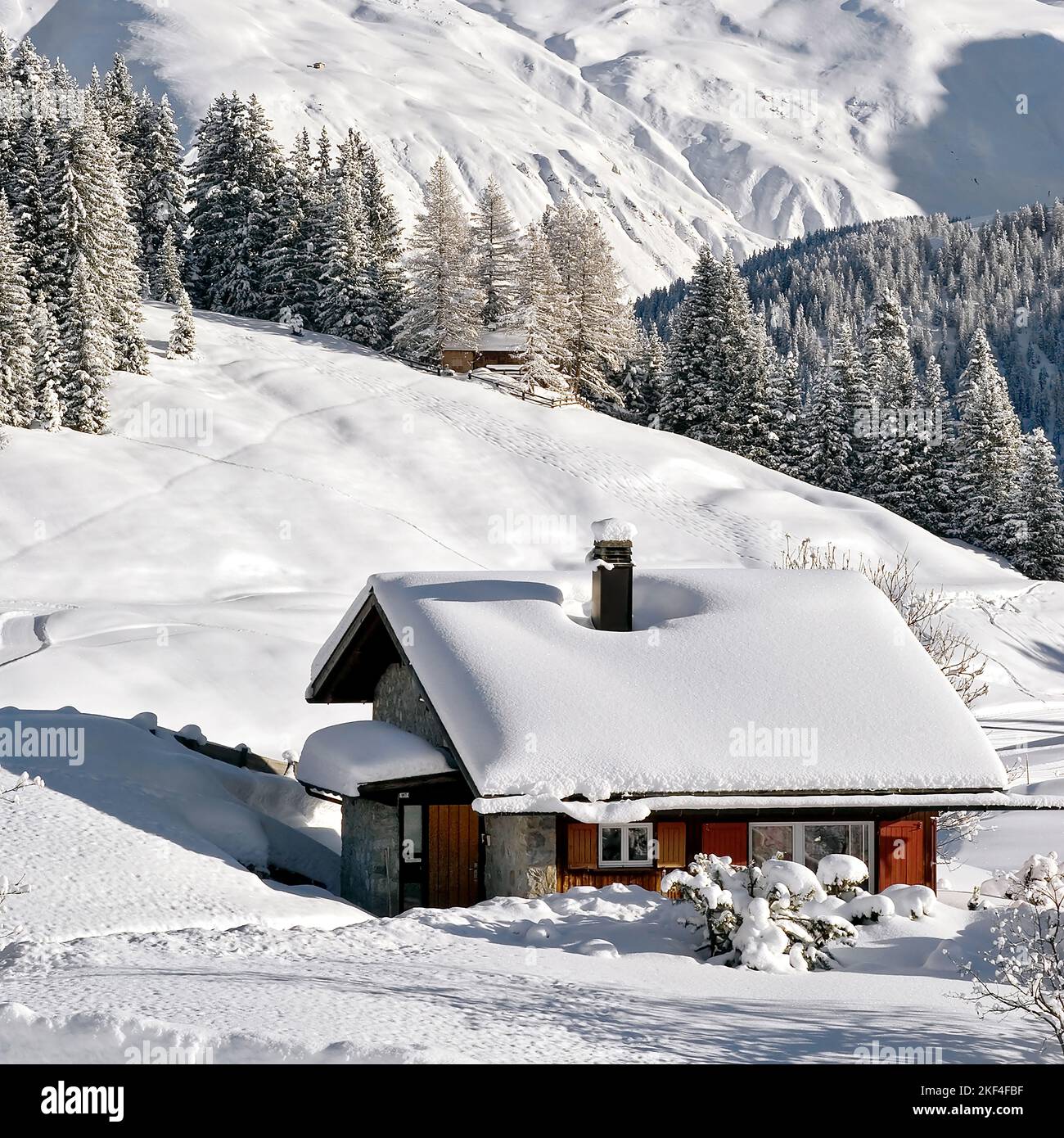 Schweiz, Arosa, Winterlandschaft, Hütten, Haus, Häuser Stock Photo - Alamy