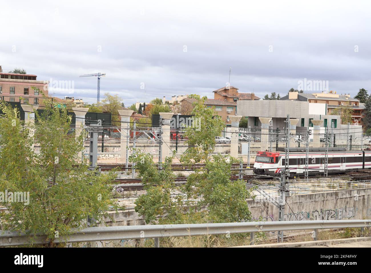 Train. Train tracks. Train entering a station. Subway leaving the ...