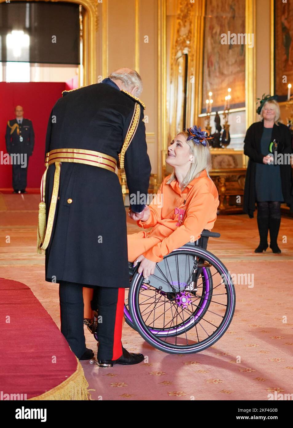 Miss Kylie Grimes, from Farnham, is made a Member of the Order of the ...