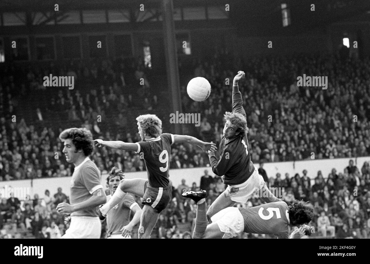 Blackpool goalkeeper George Wood watches the ball as team-mate Terry ...