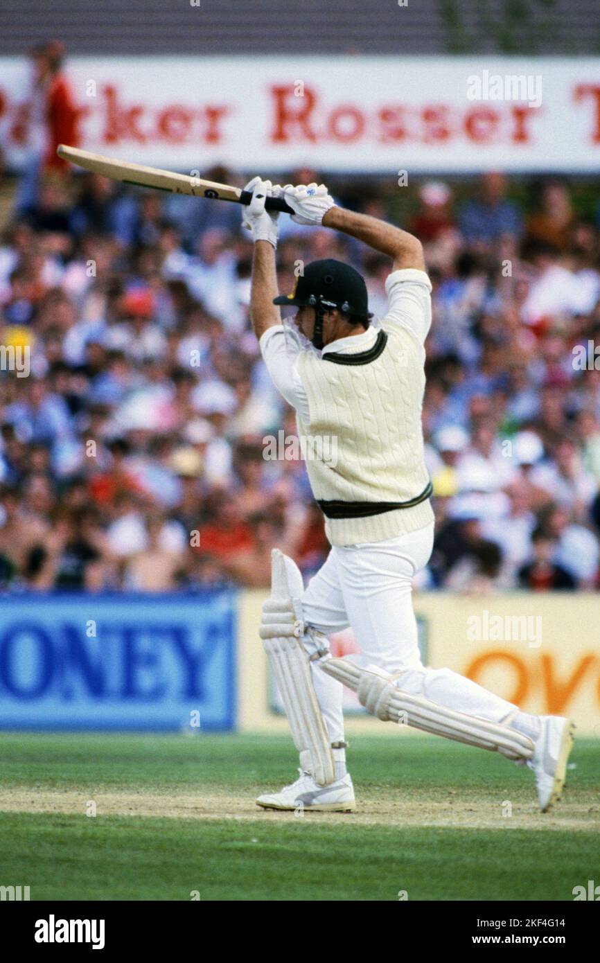 Alan Border, Australia, in bat Stock Photo - Alamy
