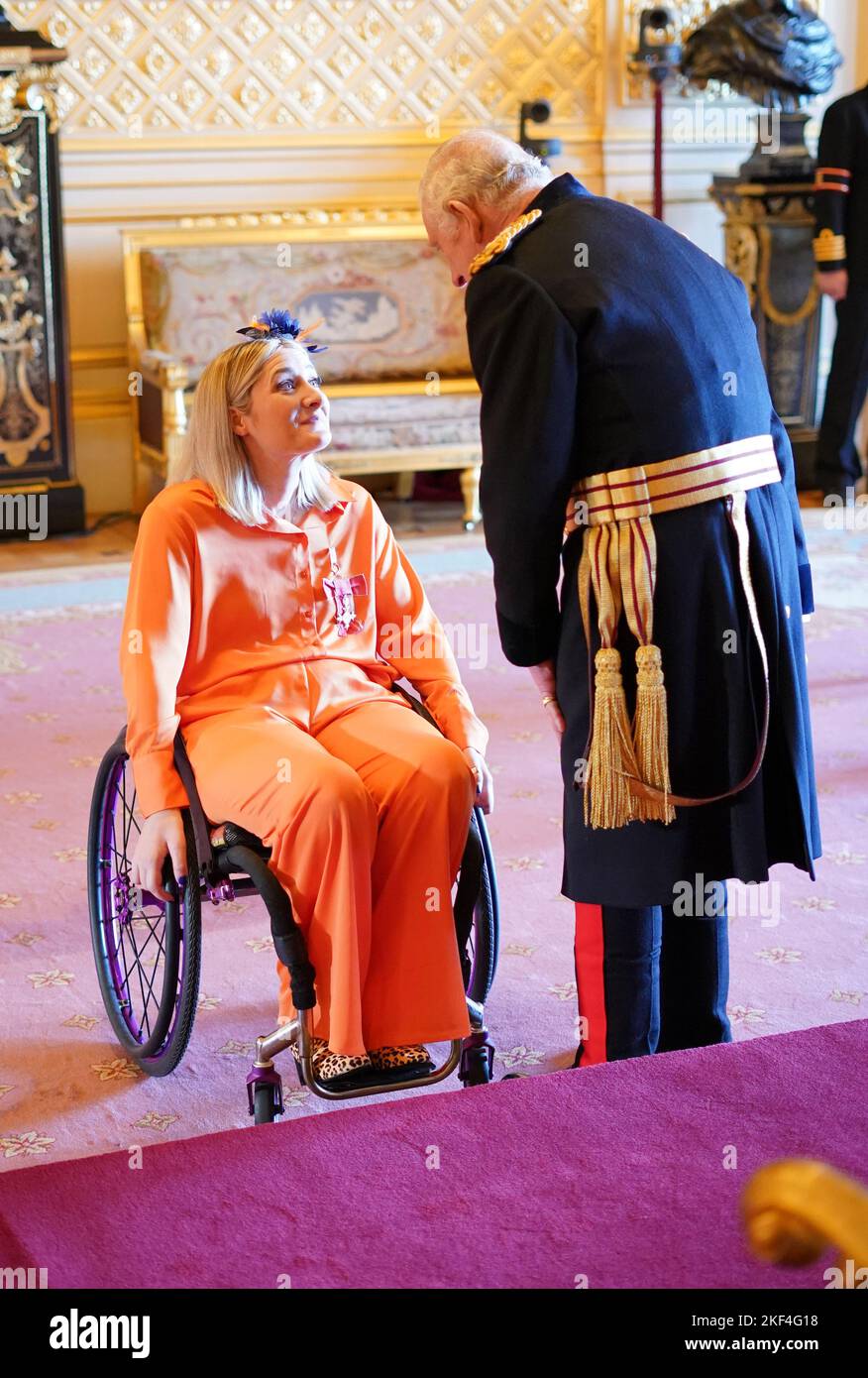 Miss Kylie Grimes, from Farnham, is made a Member of the Order of the ...