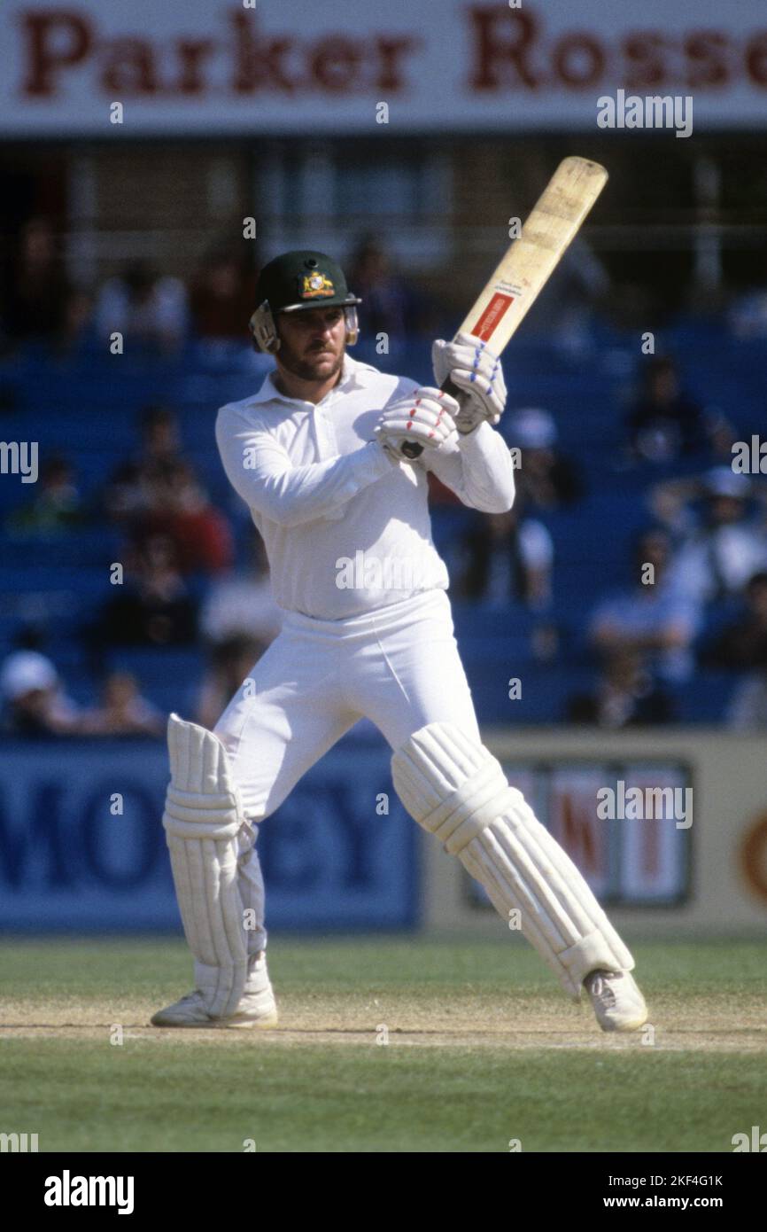 Allan Border, Australia, in bat Stock Photo - Alamy