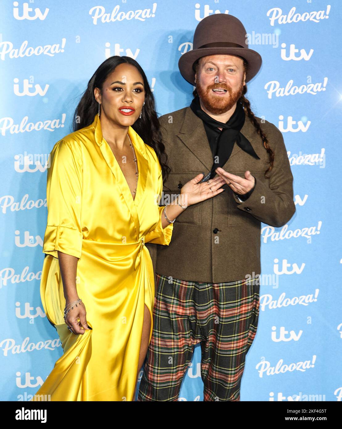 Alex Scott and Leigh Francis AKA Keith Lemon seen attending the ITV ...