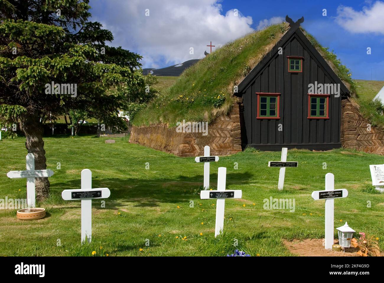 Europa, Island, Iceland, Vidimyri, bei Varmahlid, Kirche ...