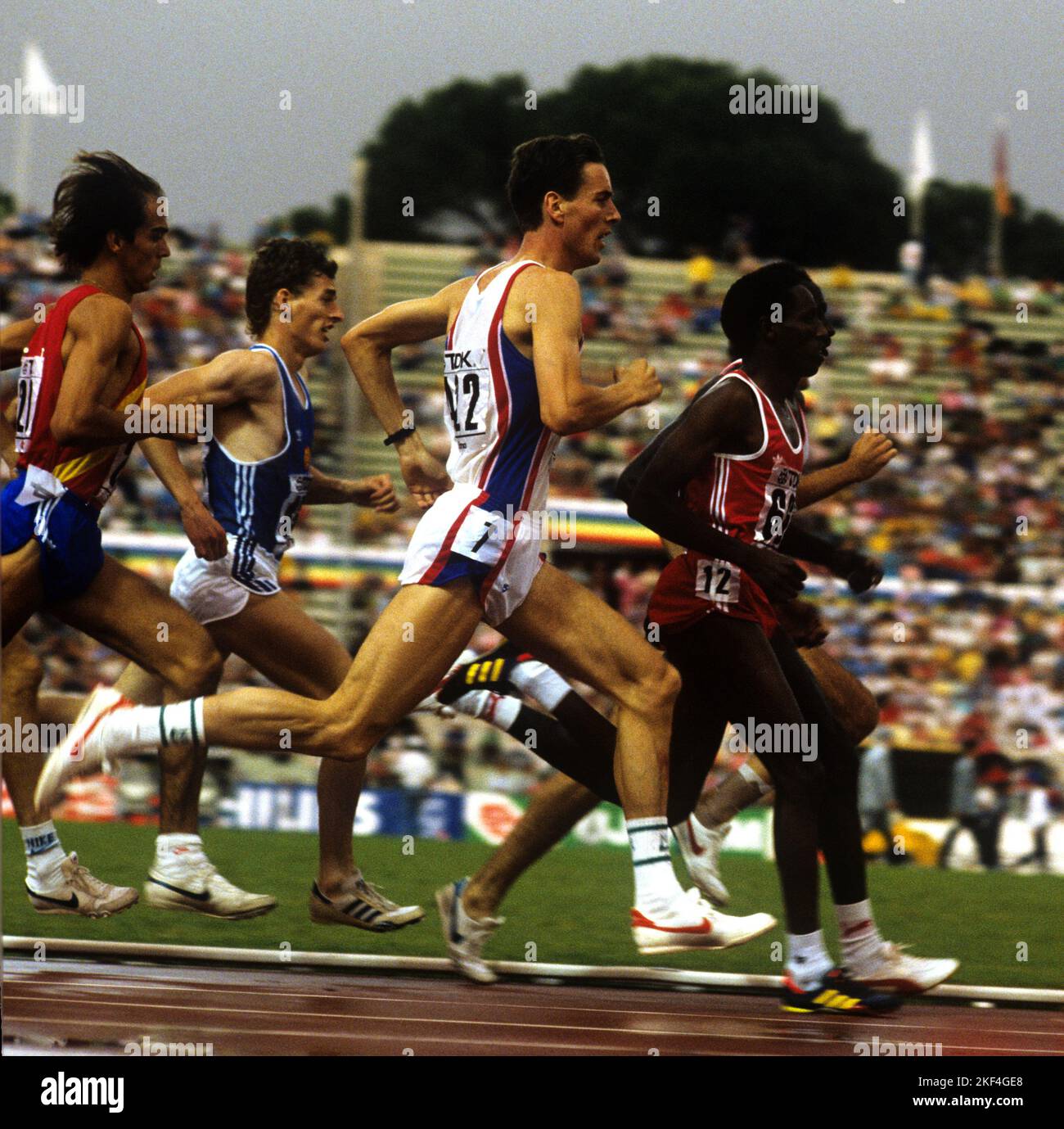 Britain's Steve Crabb, centre, (no.422), in action during the 1500m ...