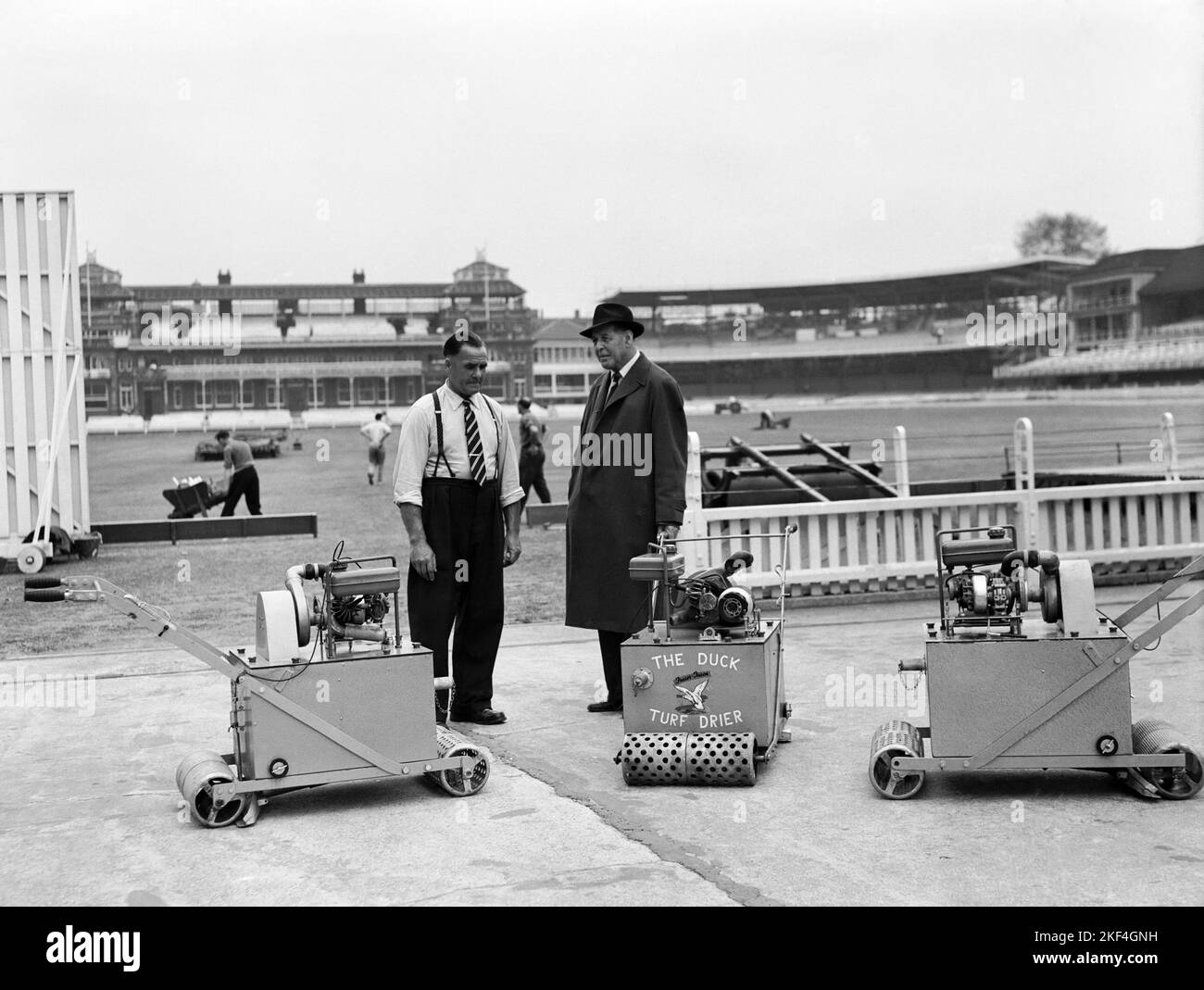 Ted Swannell, Lord's Groundsman, takes delivery of three ground drying ...