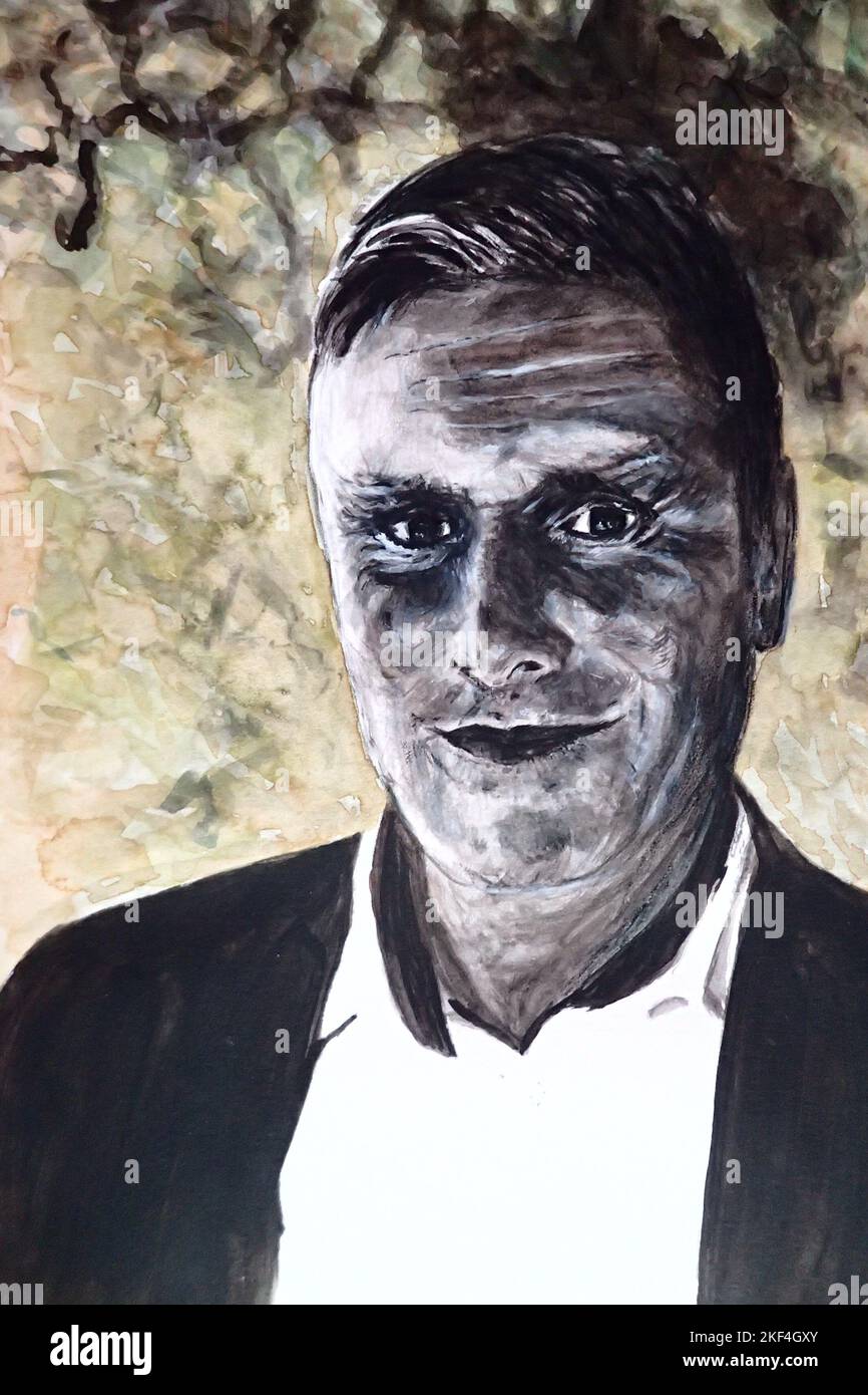 Daily abstract. Water colour abstract portrait of Sir Keir Starmer ...