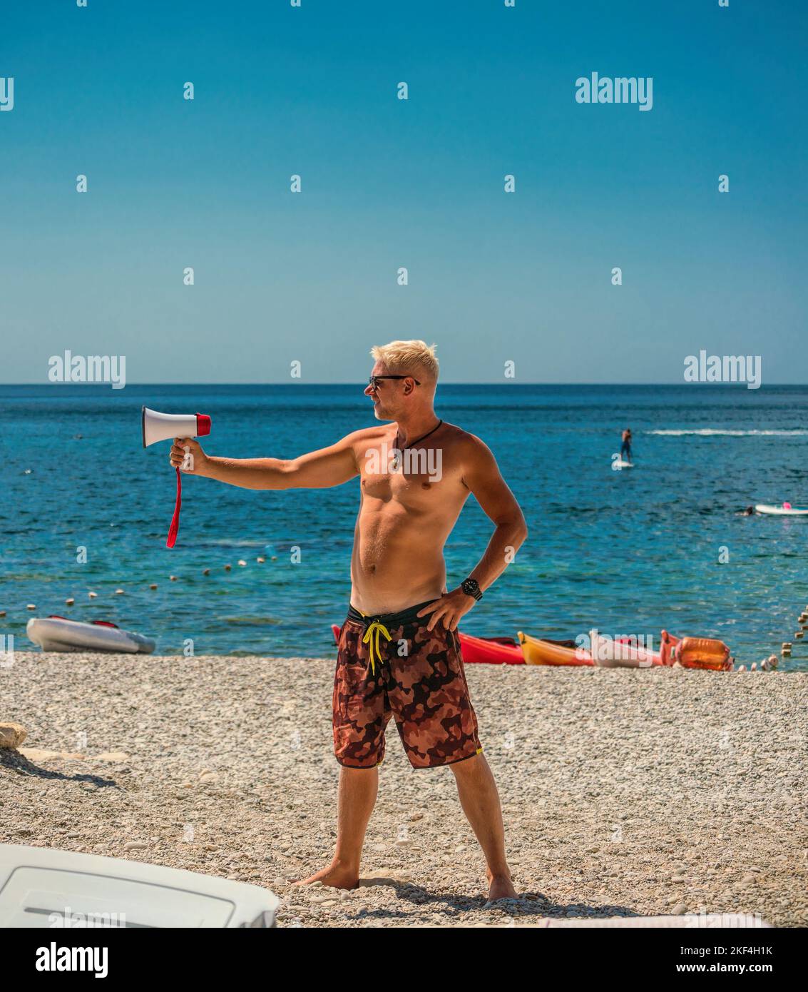Lifeguard speaker hi-res stock photography and images - Alamy
