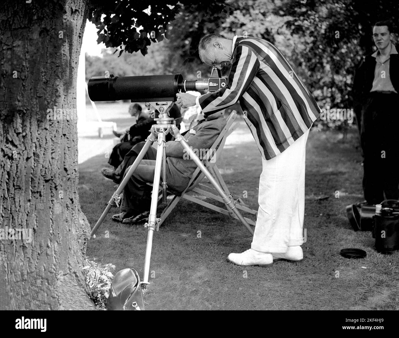 Conservative MP Sir Charles Mott-Radclyffe using a camera during the ...