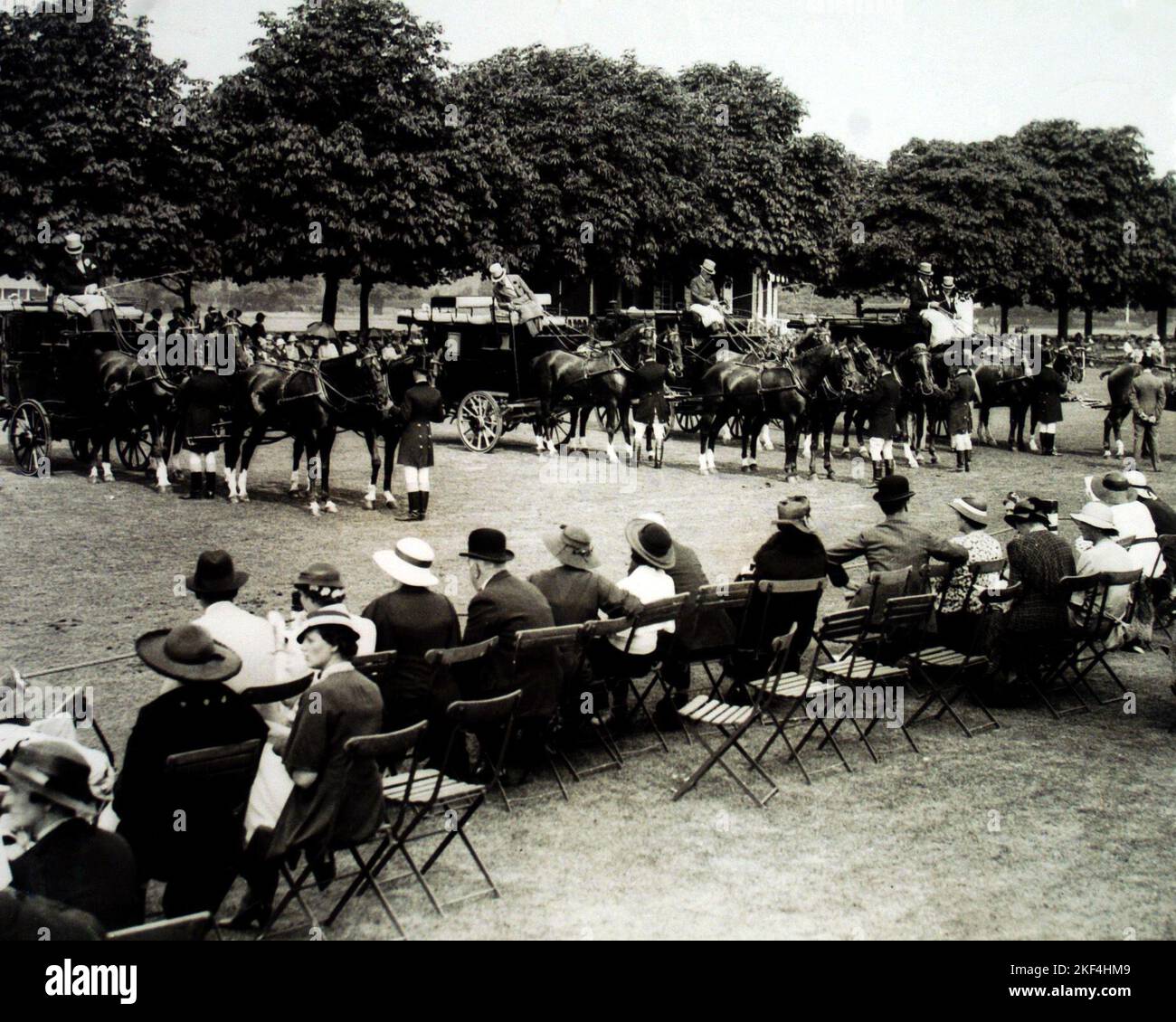 The Four-in-Hands Class in the ring during the Ranelagh Club's Annual ...