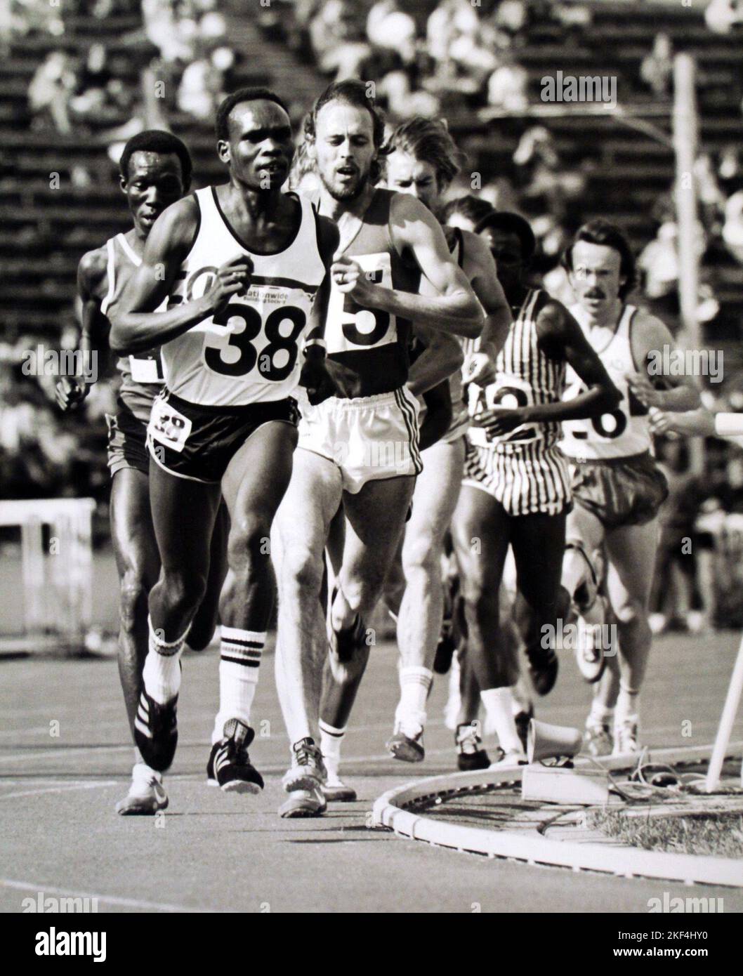 Kenya's Henry Rono (no.38) on his way to win the 5000 metres at Crystal ...