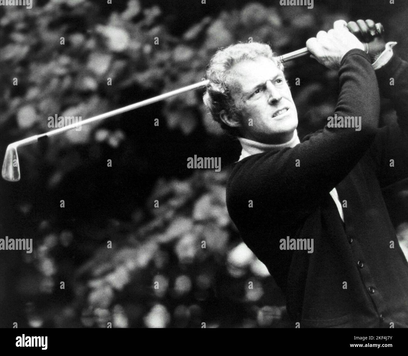 Nick Job takes an iron off the 18th tee Stock Photo - Alamy