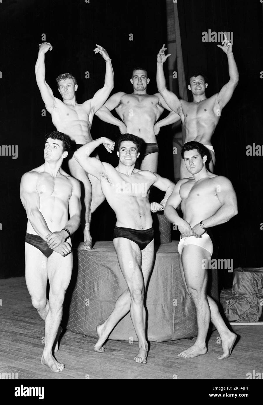 Finalists of 'Mr Adonis', front row, left to right: Michael Fryer, of ...