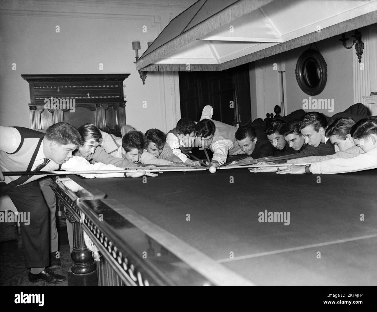 Left to right; David Bend, David Bond, Terence Clarke, Ian Corbett ...