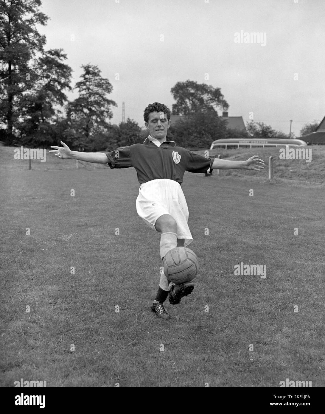 Tottenham Hotspur's Tommy Harmer demonstrates his ball skills during ...